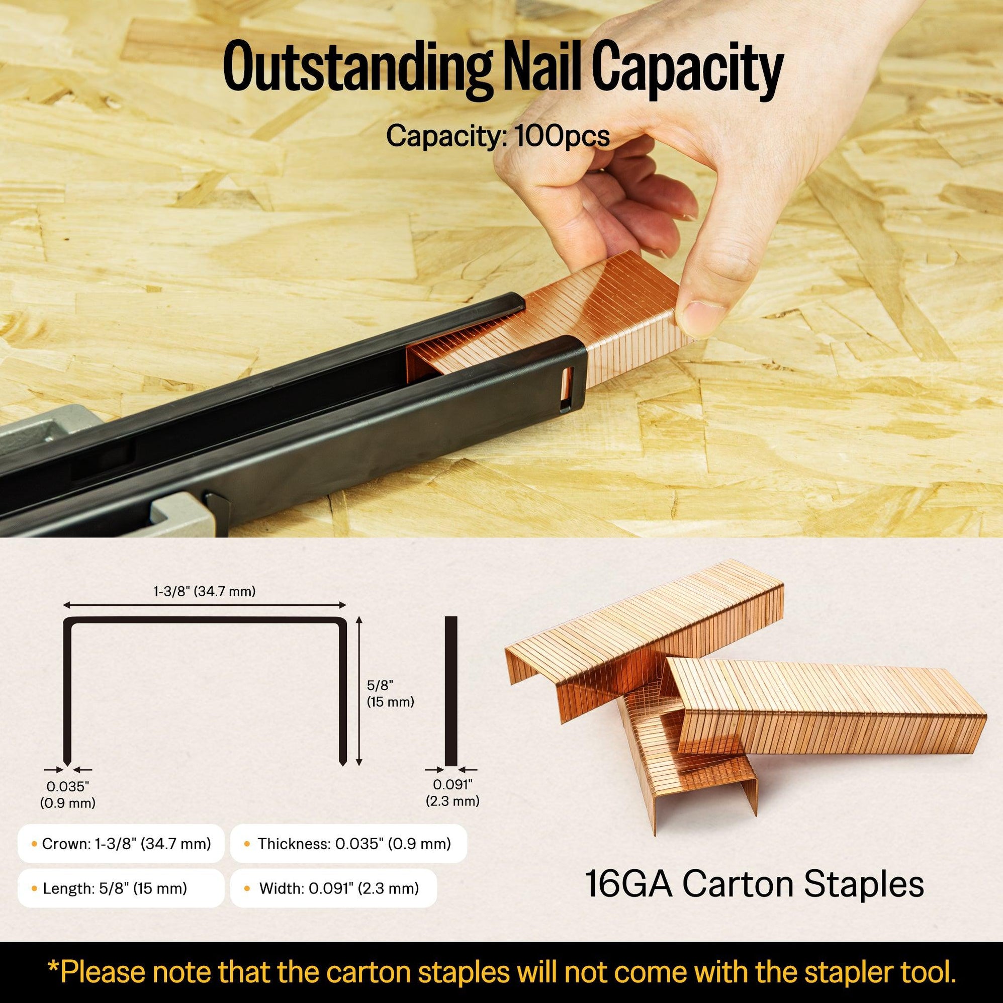 Meite USA HB3515 16Ga Manual Carton/Box Stapler | for Packing — MEITE USA