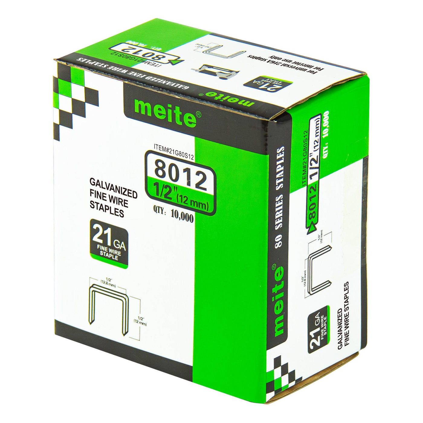 Meite USA 21Ga 1/2" Crown Fine Wire Staples for Easy Furniture Work ...