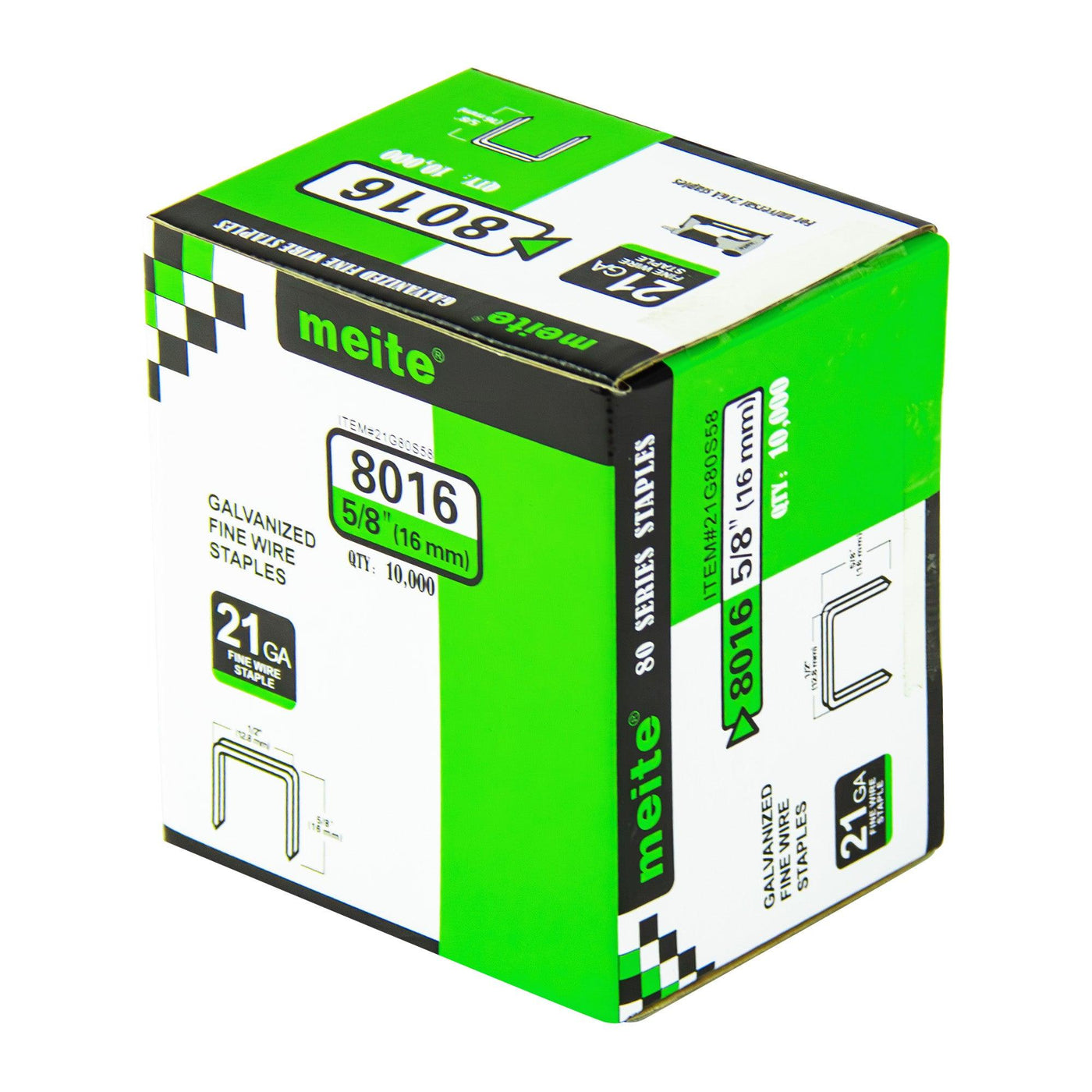 Meite USA 21Ga 1/2" Crown Fine Wire Staples for Easy Furniture Work ...