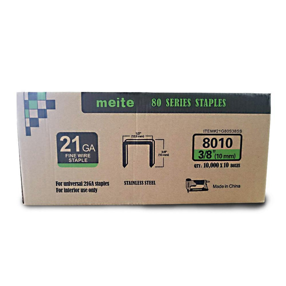 Meite USA 21Ga 1/2" crown 304 Stainless Steel Fine Wire Staples — MEITE USA